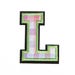 2.4 Inch Checkered Plaid Letter Patch,embroidered Applique Letters Diy ...