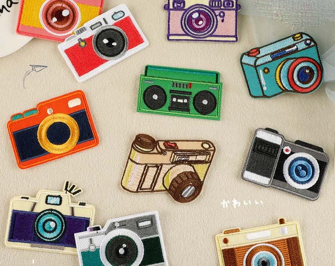 Camera Flash Embroidered Mini Sticker Patch - Etsy