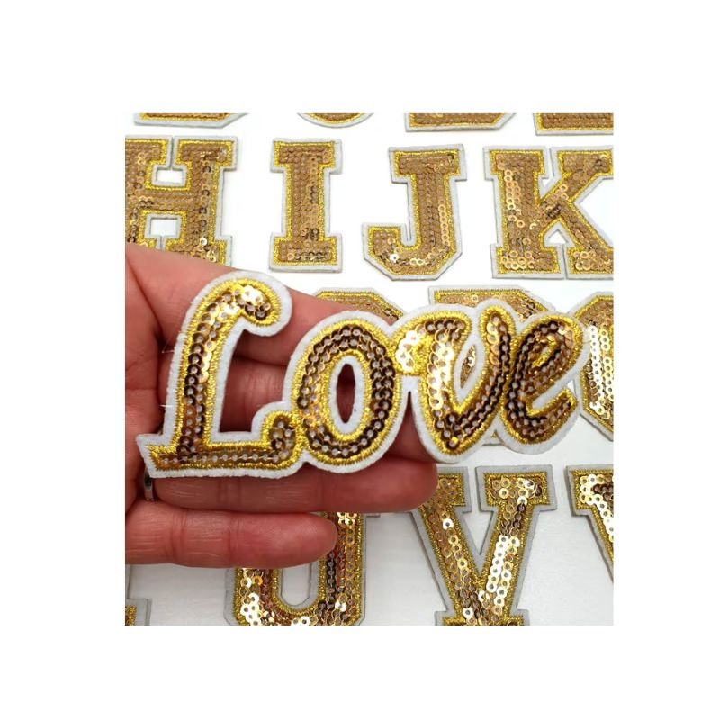 Sequin Sew on Letter - Etsy