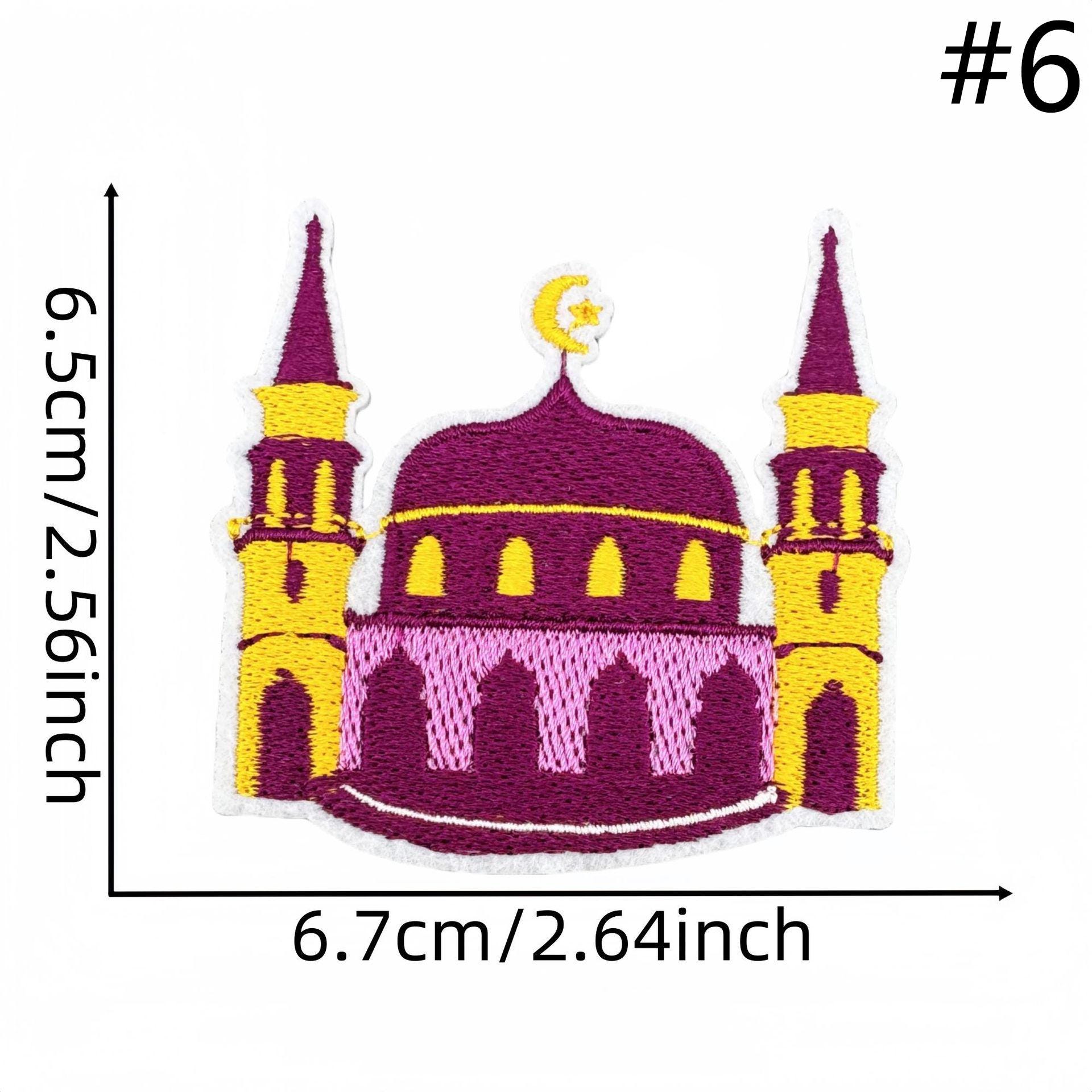Crescent Moon Star Patch,castle Patch,embroidered Patches for Clothing ...