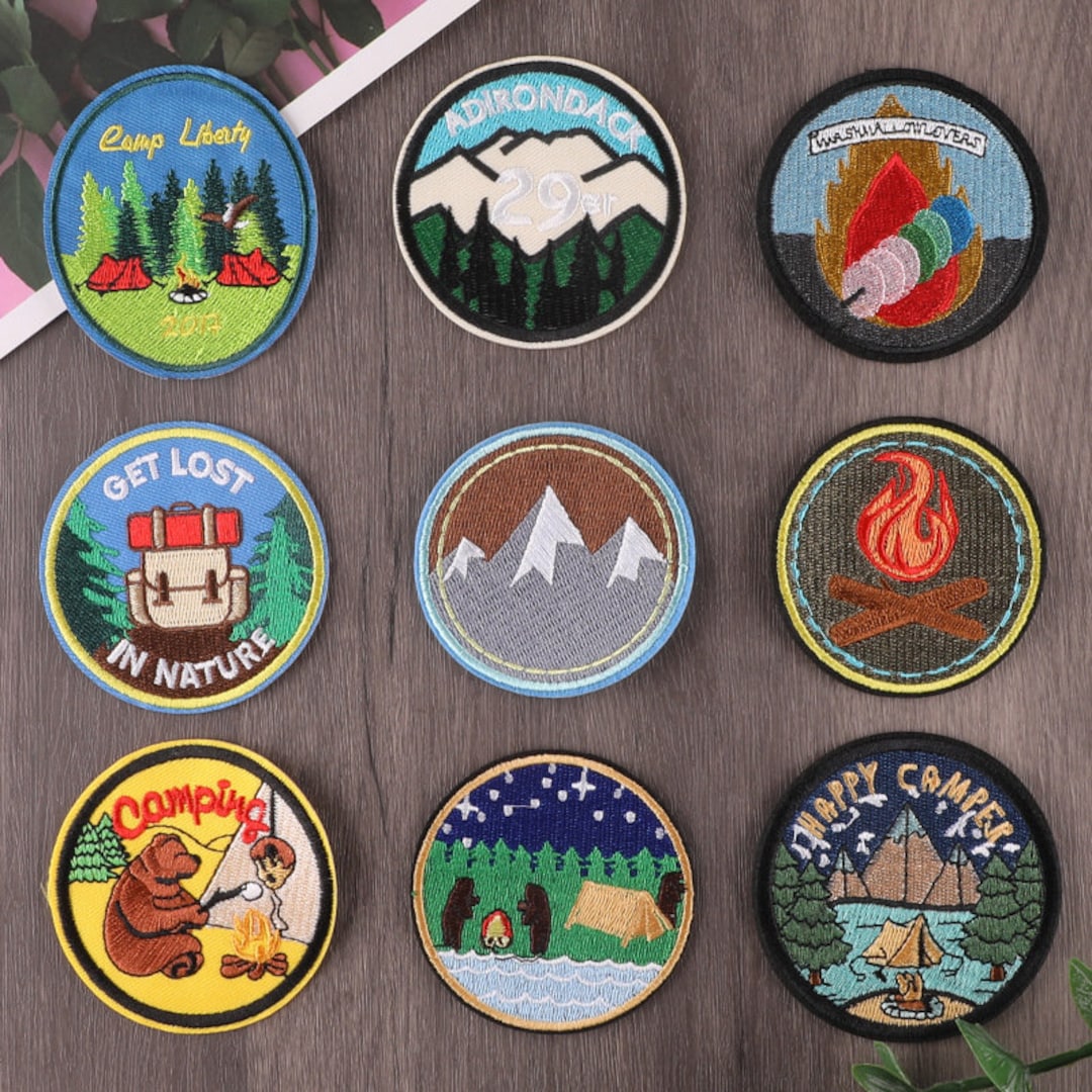 Round Popular Patches,outdoor Adventure Animals Patch, Nature Space ...