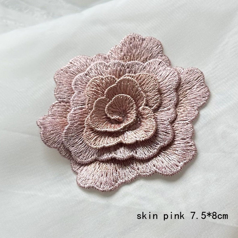 Embroidered Rose Patches,flower Applique Decorating Floral Patch for ...