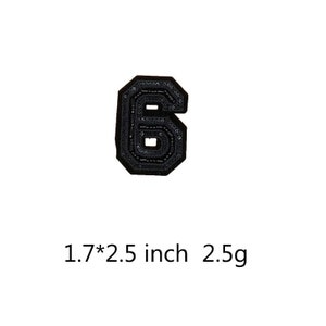 Black Number Beaded Embroidered Patch,sew on Patch Applique Diy Number ...