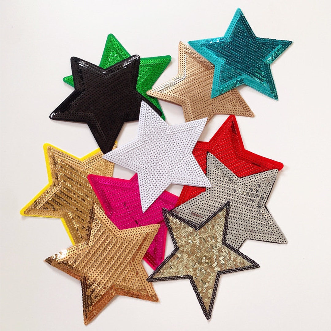 Sequin Star Iron on Patch,colorful Star Patch,glitter Sequins Patch ...