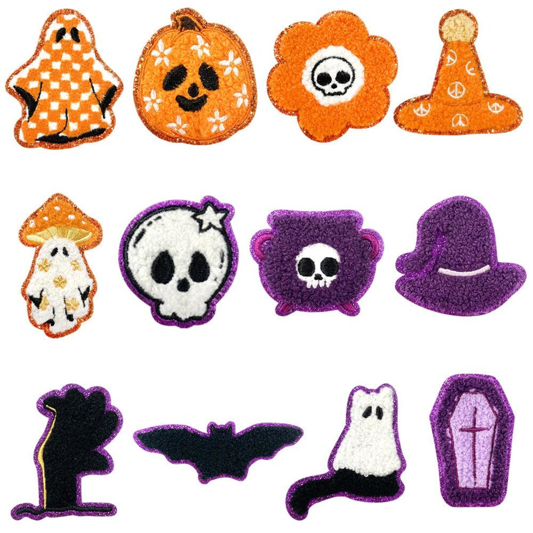 Halloween Patches,chenille Patch,ghost Patch,spooky Patch,cute Iron on ...