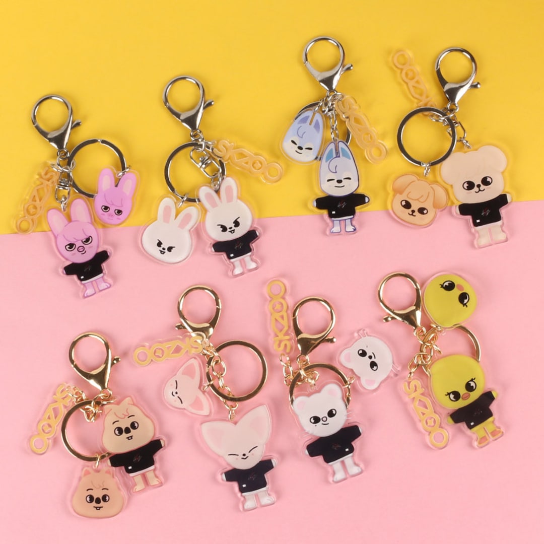 Stray Kids Keychain, Cute SKZOO Keychain for Decoration, Boys Girls ...