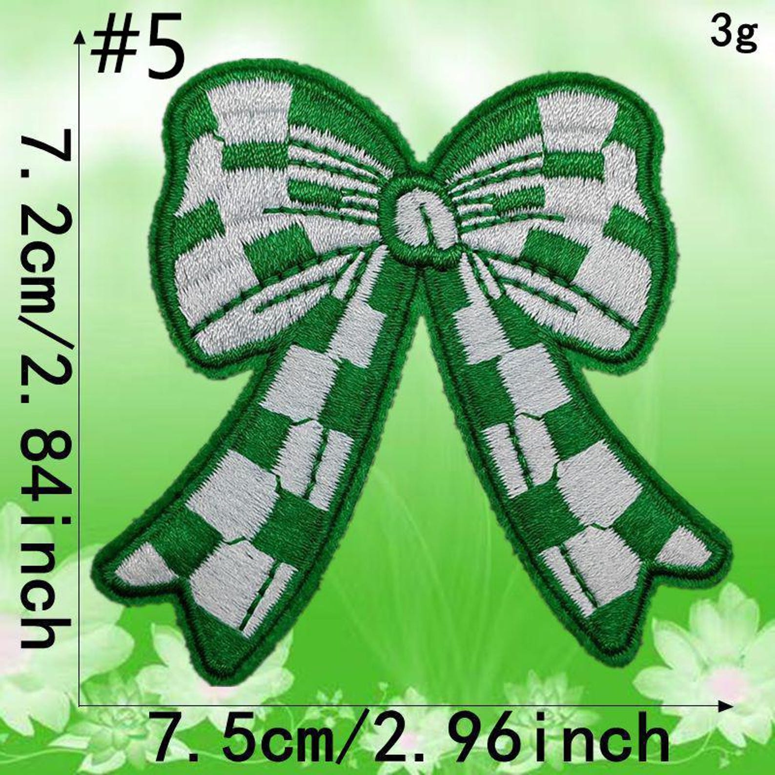 2.8 Inch Colorful Bow Patch,embroidered Bowknot Patches,iron on Patch ...