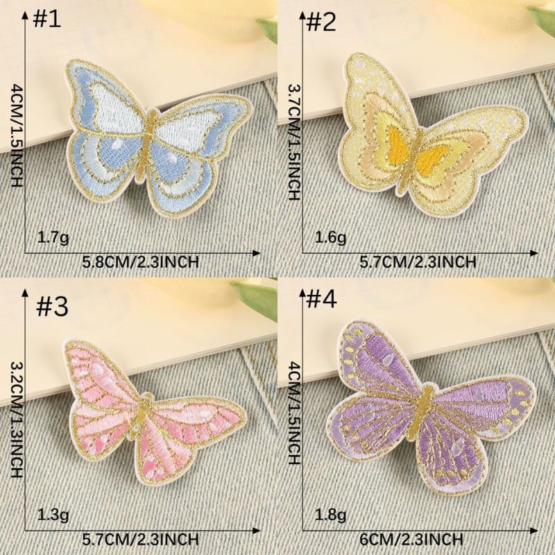Butterfly Embroidered Patches,colorful Applique DIY Patch,self Adhesive ...