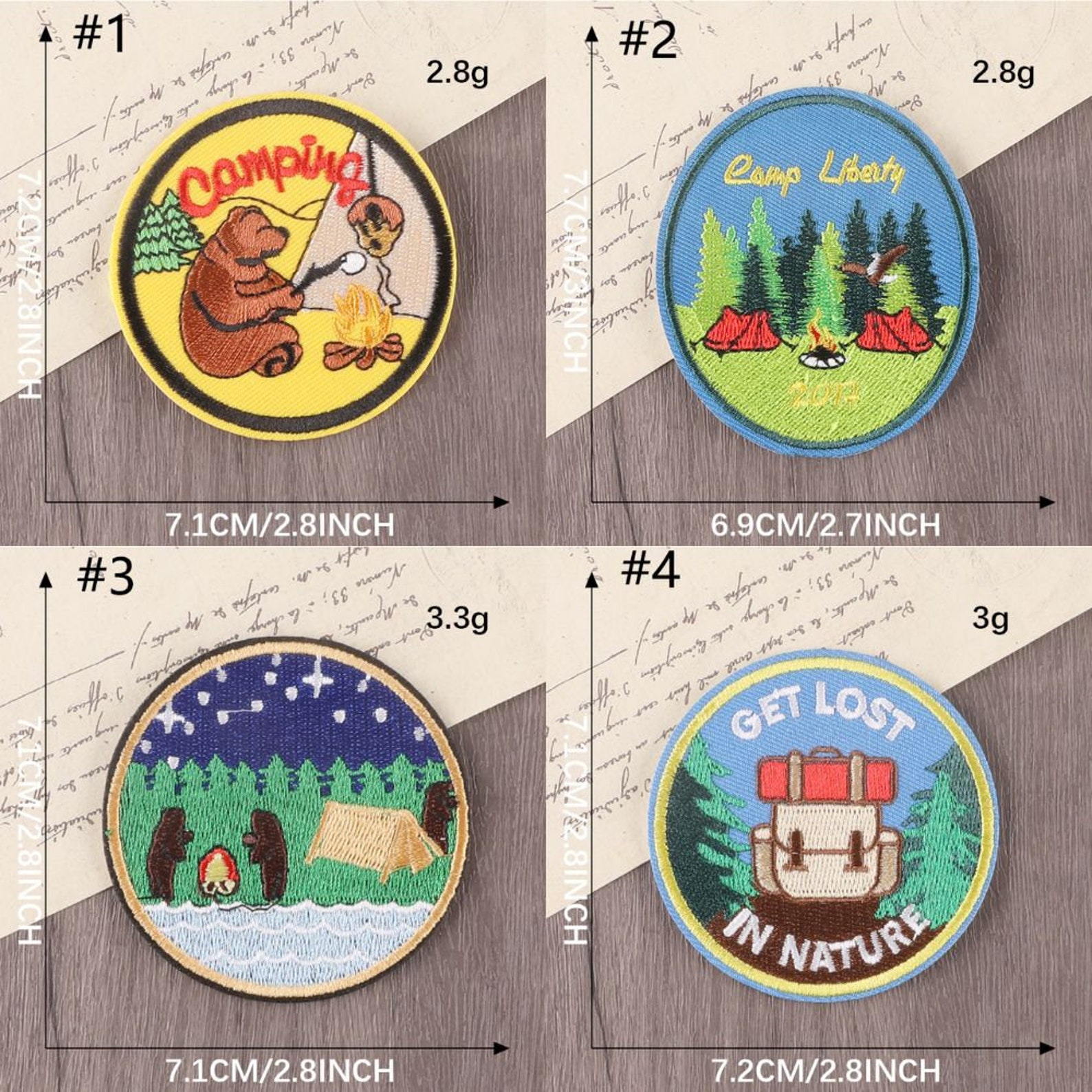 Round Popular Patches,outdoor Adventure Animals Patch, Nature Space ...