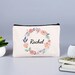 Personalized Flower Makeup Bag, Garland Cosmetic Bag, Personalized Name ...