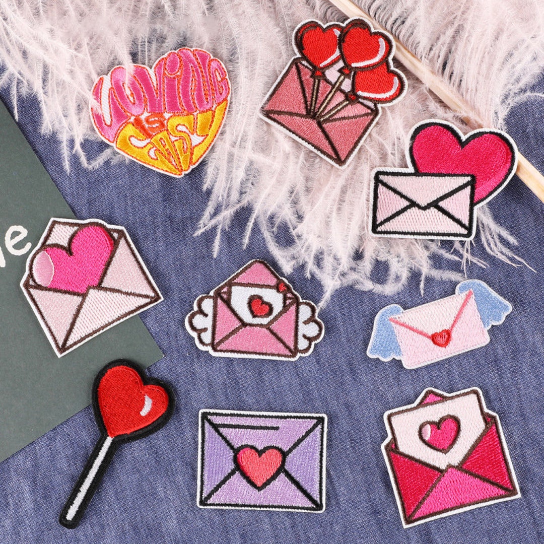 Valentine's Day Embroidered Patches,love Envelope Patch,love Lollipop ...