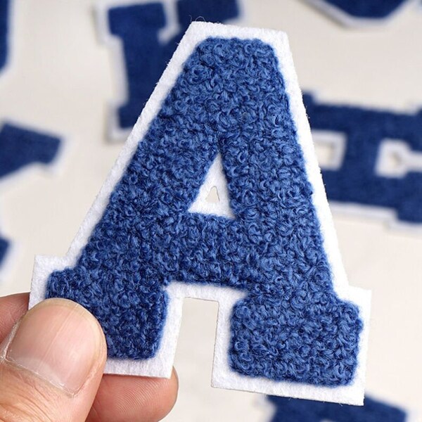 Blue Letters Iron on Patch - Etsy