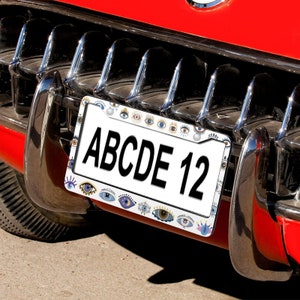 Colorful Eyes License Plate Frame, Funny Eye License Plate Frames With ...