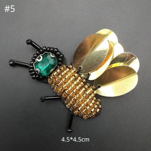 Beaded Glitter Bee Patch,sequin Patch,embroidered Cartoon Clothing ...