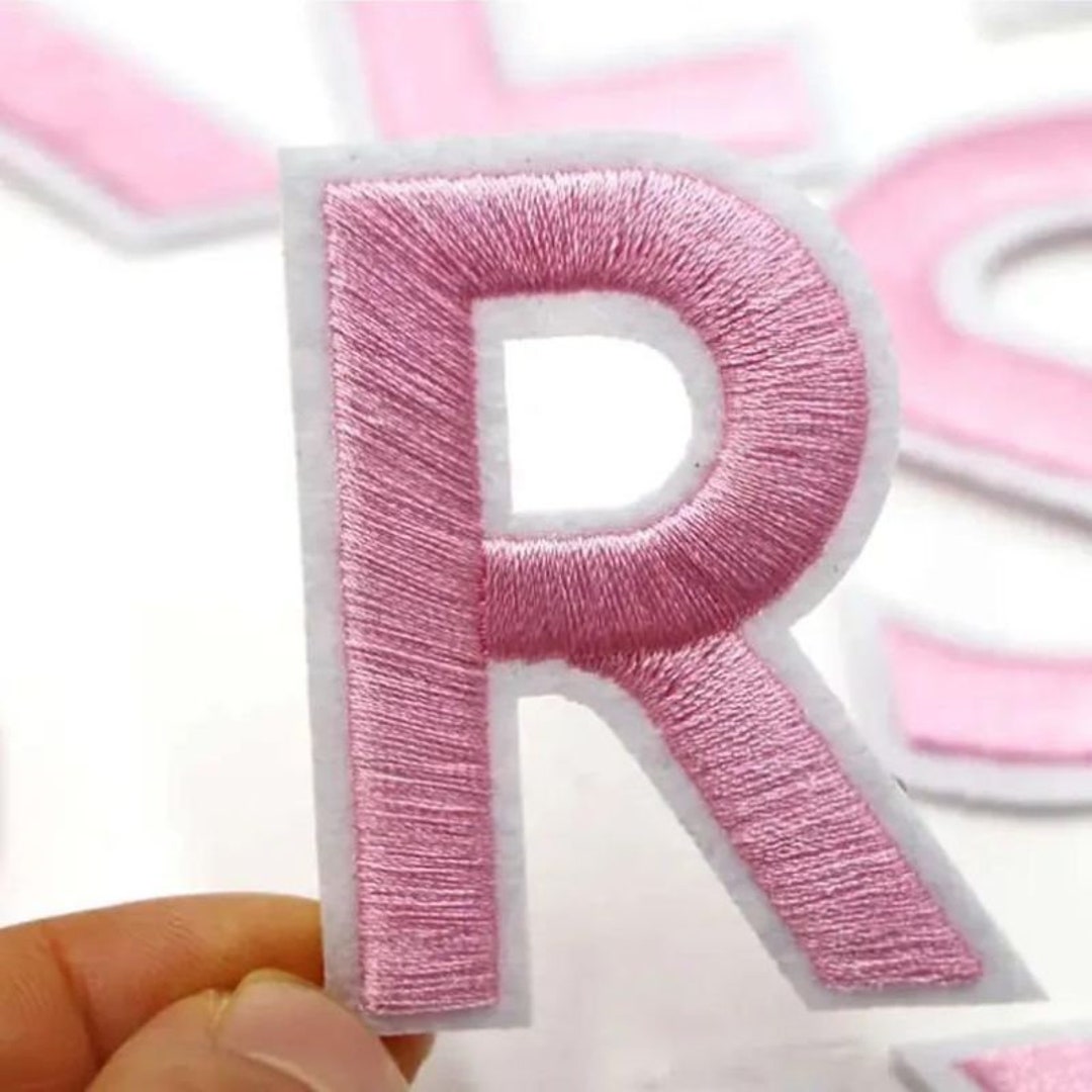 2.1 Inch Light Pink Alphabet Letter Patch,embroidery DIY Name Alphabet ...