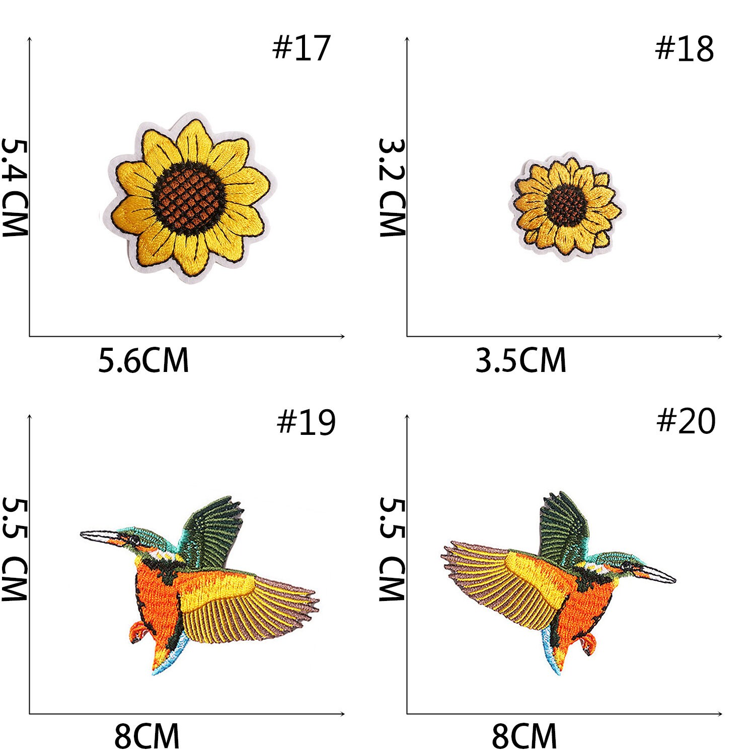 Sunflower Patch,yellow Floral Badge, Flowery Patch, DIY Embroidery ...
