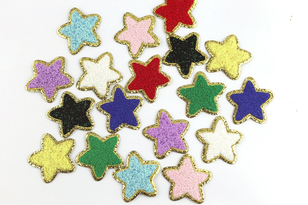 Star Chenille Patch,colorful Iron-on Star Chenille Patch,glitter ...