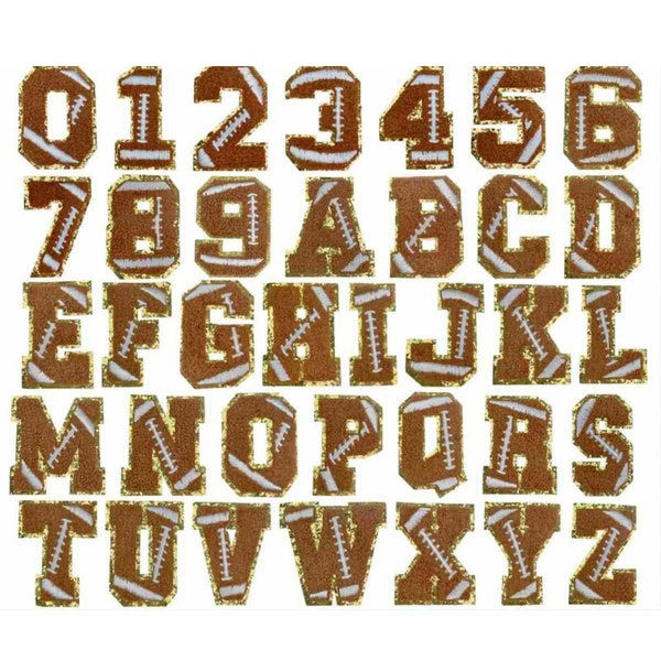 Football Number Chenille Patches - Etsy