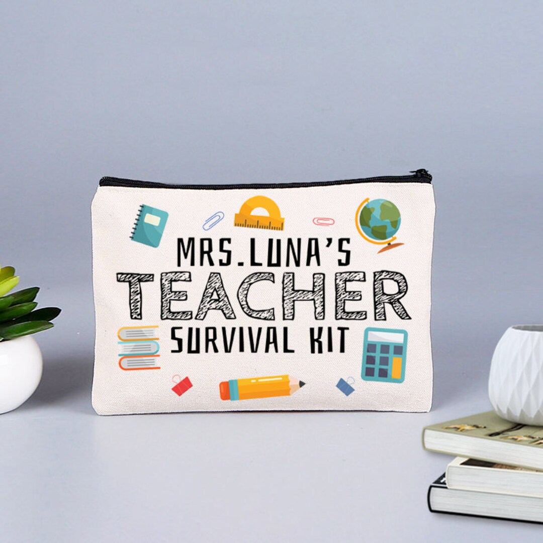 Teacher Survival Kit Bag, Gift for Teacher, Personalized Teacher Bag ...