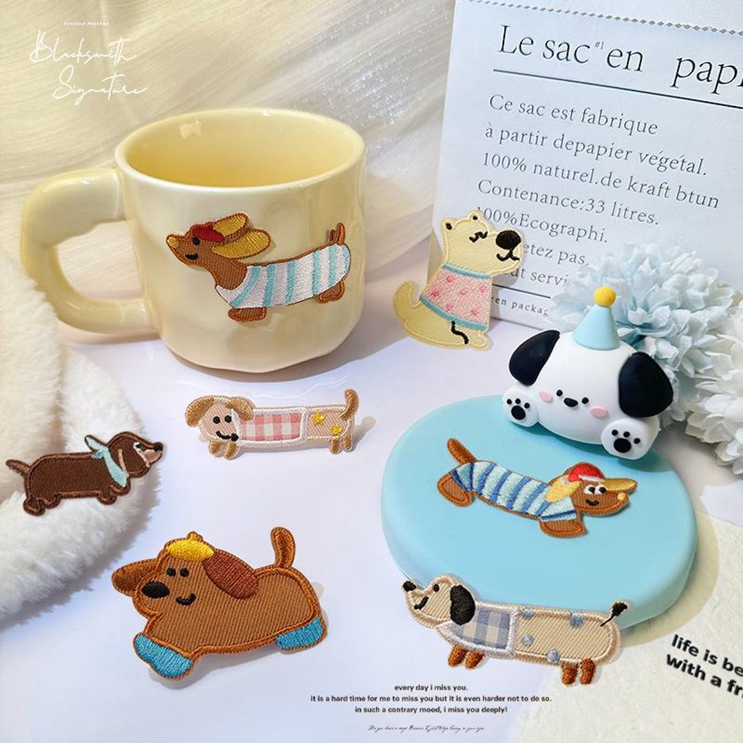 Dachshund Patch,dogs Puppy Applique Patch,animal Embroidery Patch, Self ...