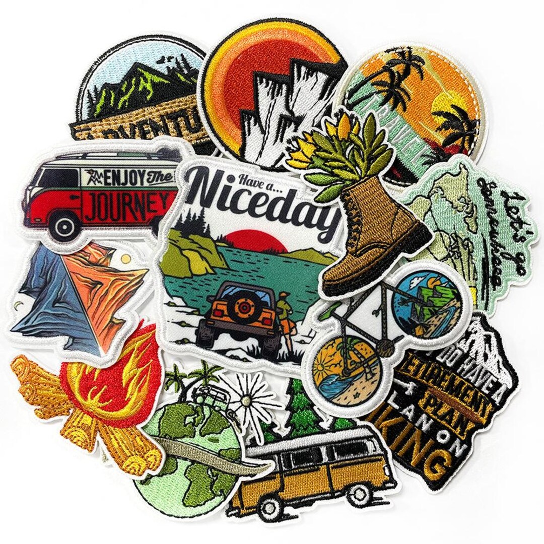 Mountain Forest Patch,outdoor Embroidered Patch,camping Patches Iron on ...