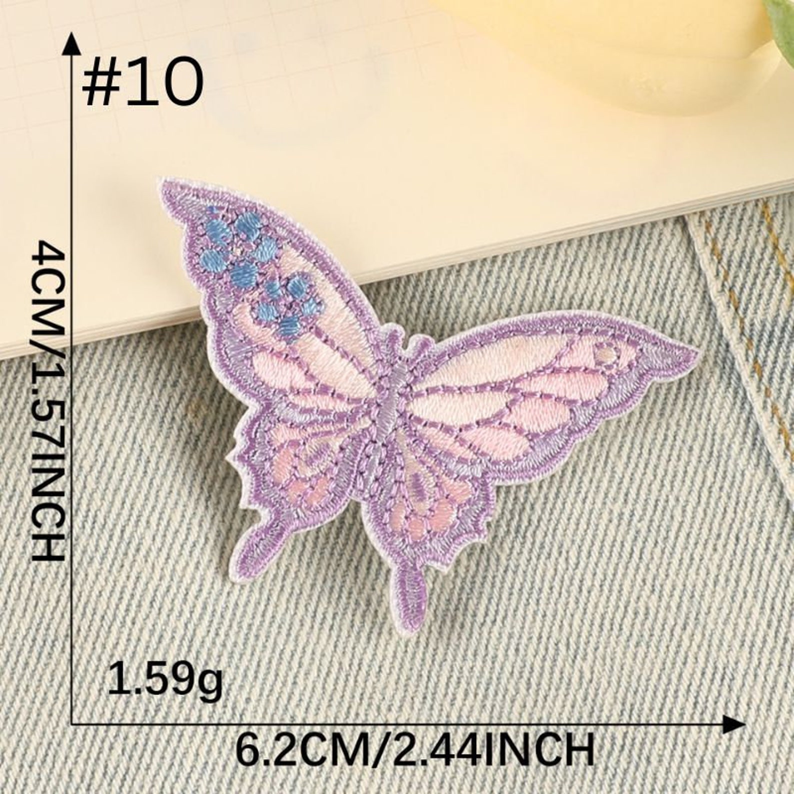 Butterfly Embroidered Patches,colorful Applique DIY Patch,self Adhesive ...