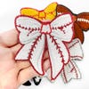 Chenille Bow Patches,bow Iron on Chenille Glitter Patch,bow Patch Embroidered Badge Patch for T ...