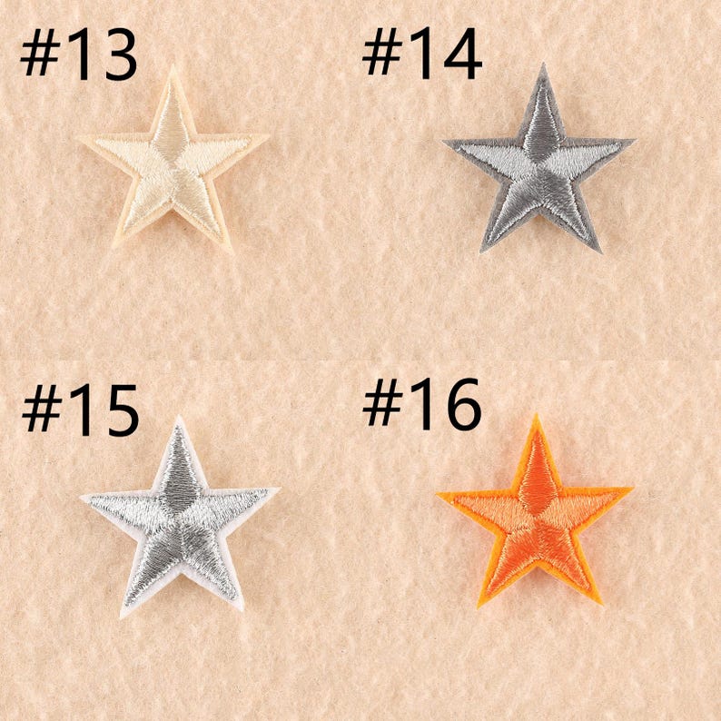 1.2 Inch Mini Star Patches,colorful Star Embroidered Patches,iron on ...