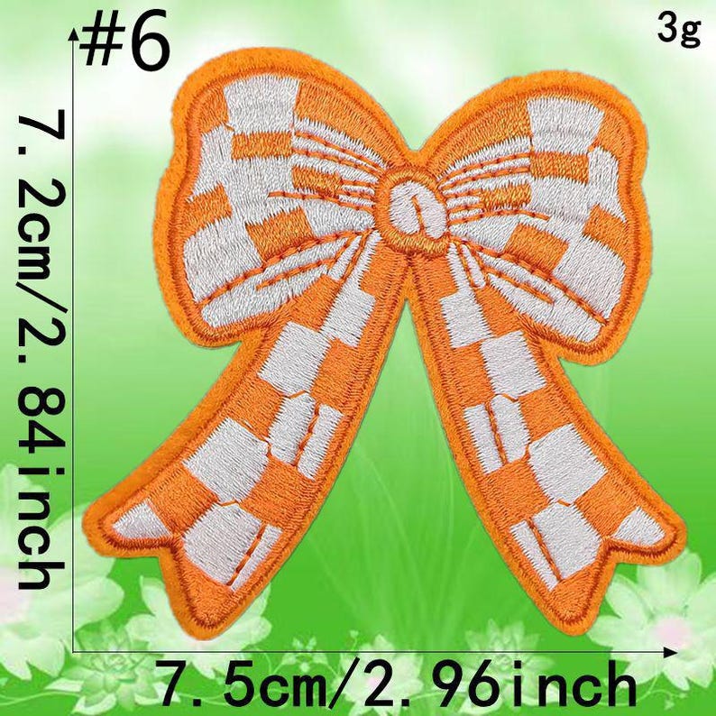 2.8 Inch Colorful Bow Patch,embroidered Bowknot Patches,iron on Patch ...
