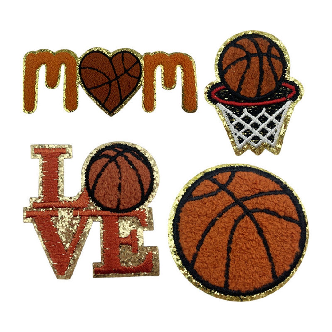Basketball Chenille Embroidered Patch,love Patch Mom Patch for Bags ...