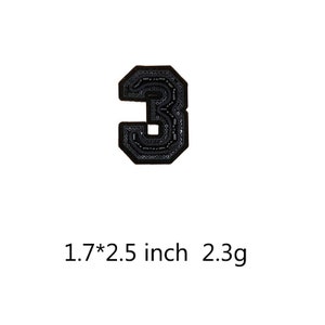 Black Number Beaded Embroidered Patch,sew on Patch Applique Diy Number ...