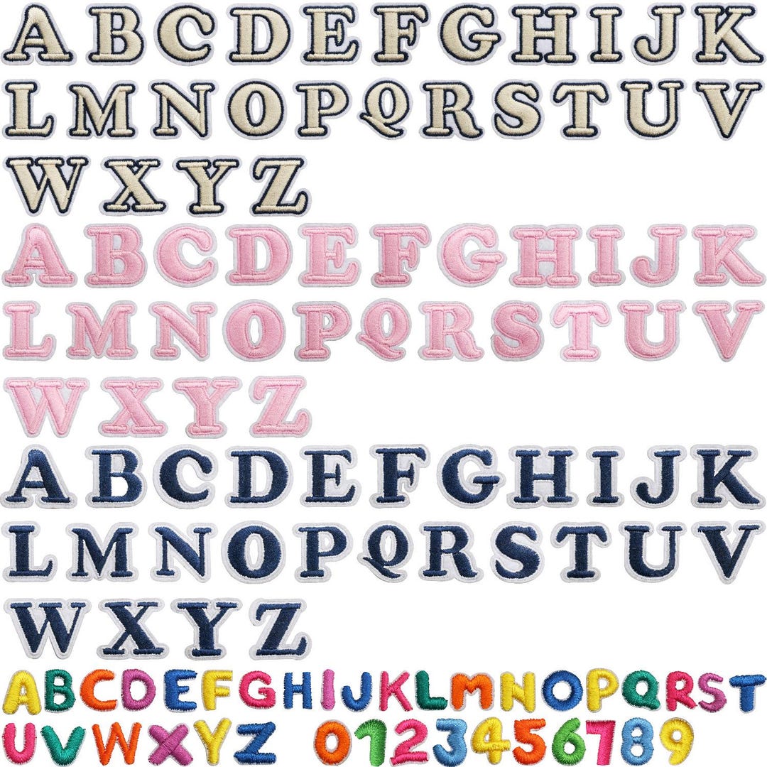 Mini Letters Patch,embroidered Iron on Patch Applique DIY Name Alphabet ...