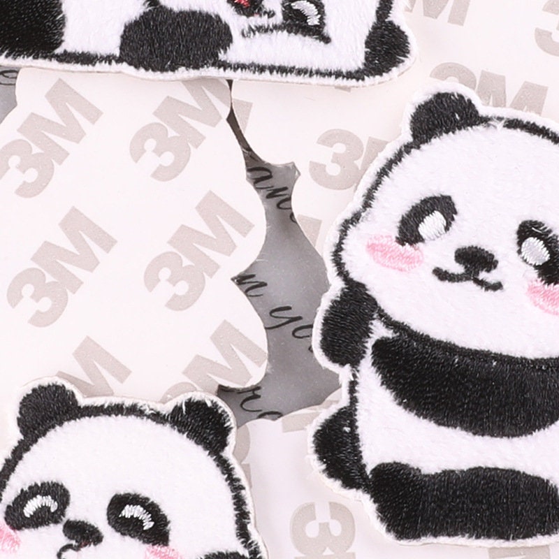 Cute Panda Patch,embroidery Patches,self Adhesive Panda Appliques ...