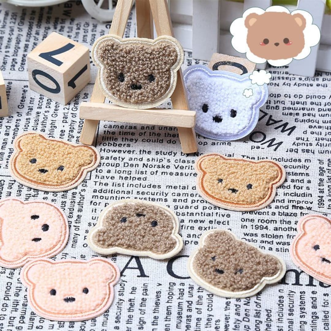 Bear Chenille Patches, Super Cute Kids Teddy Bear Patch,kids Embroidery Bear Head Patch,patches ...