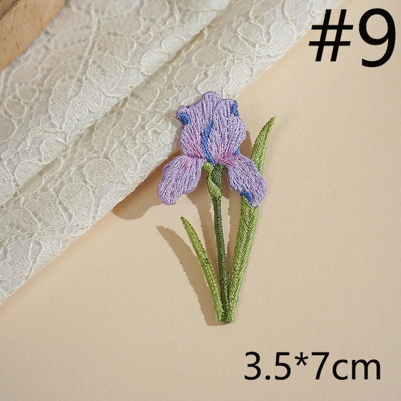 Flower Floral Embroidered Patch,plant Flowers Patch,iron on Patch - Etsy UK
