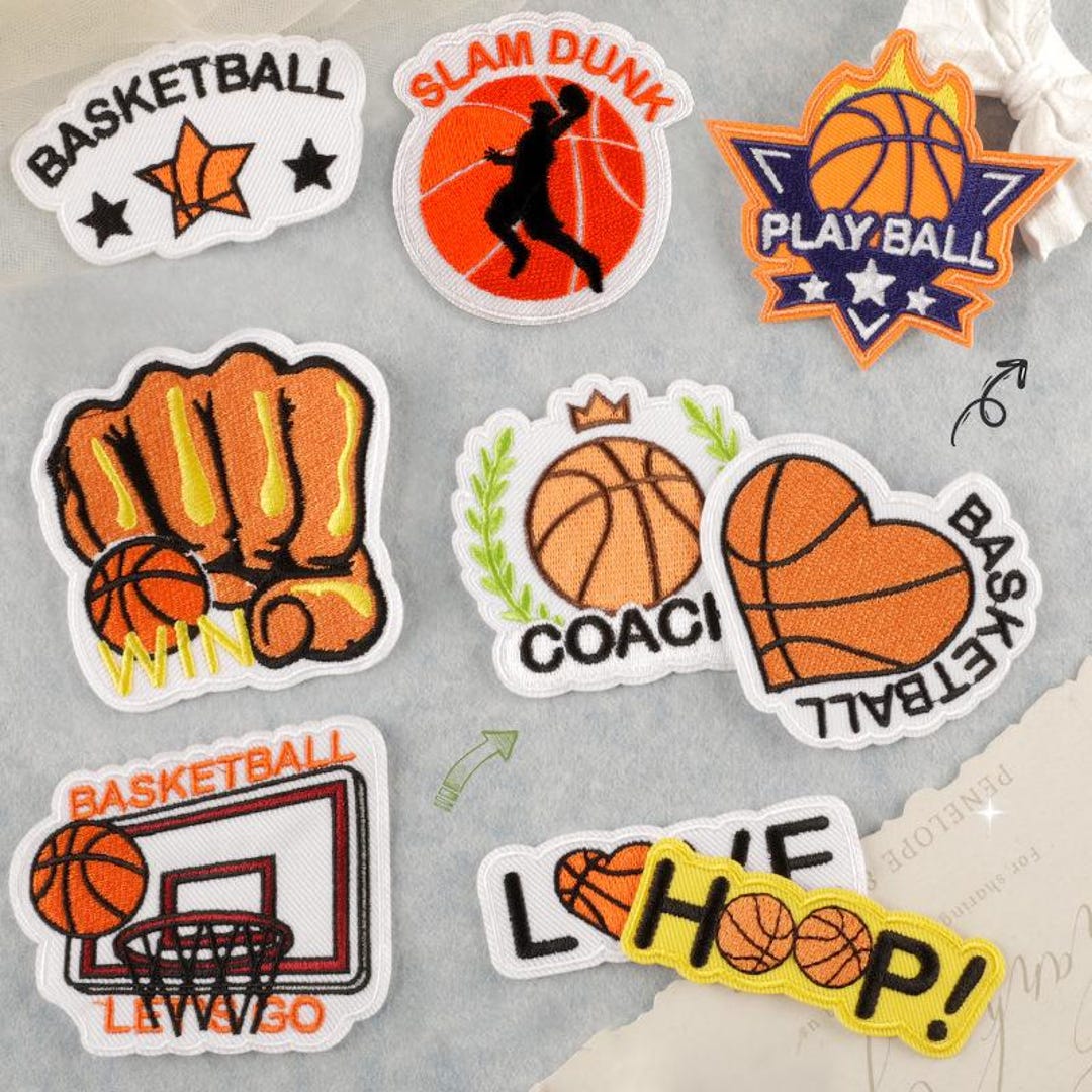 Basketball Team Patches,basketball Sports Games Embroidered Patches,basketball Hoop Patch,iron ...