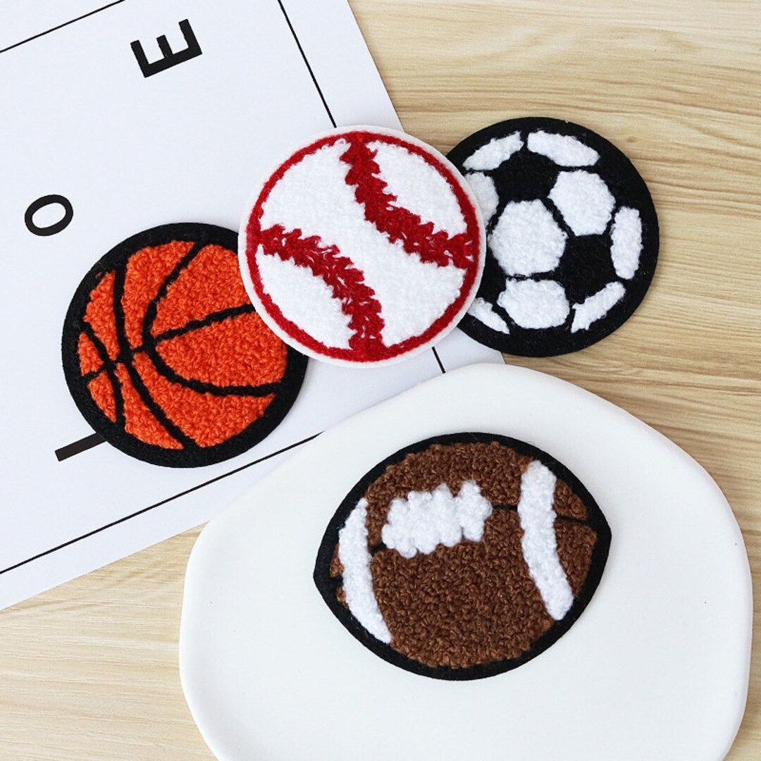 Chenille Sports Ball Embroidered Patch,football Patch, Basketball Patch ...