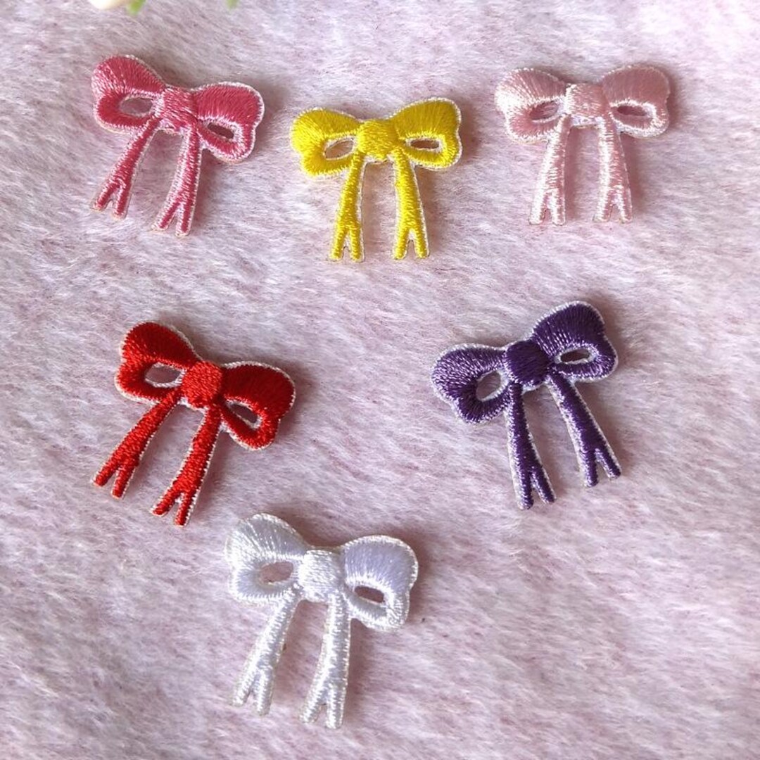 2pcs Bowknot Embroidery Patches,colorful Bow Applique Patch,self ...