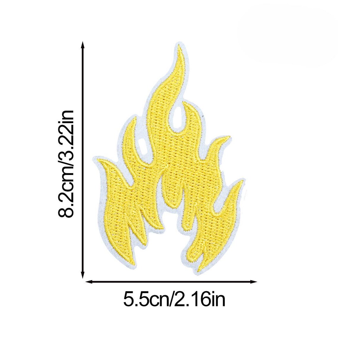 2pcs Flame Patches,flaming Embroidered Patch,color Fire Patch,hat Bar ...