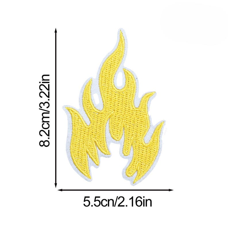 2pcs Flame Patches,flaming Embroidered Patch,color Fire Patch,hat Bar ...