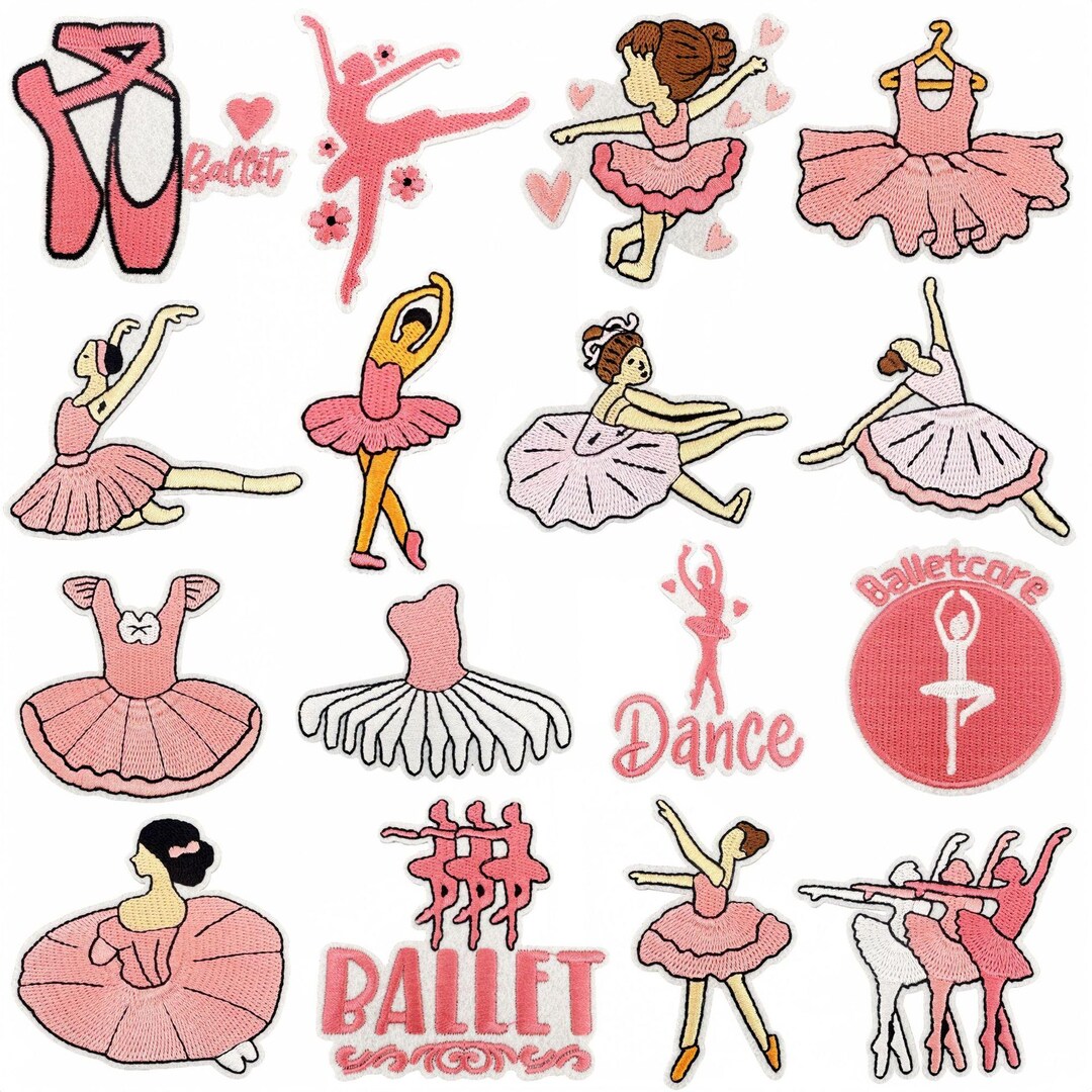 Pink Ballet Girl Patch,ballerina Embroidered Patch,ballet Dancer Badges ...