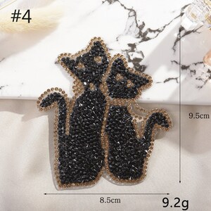 Cats Patches,adorable Kittens Rhinestone Patch,cool Glitter Cat ...