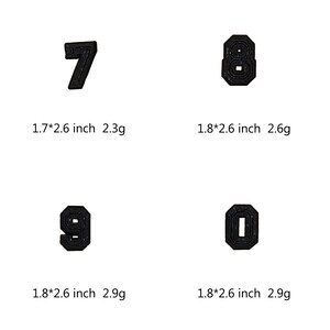 Black Number Beaded Embroidered Patch,sew on Patch Applique Diy Number ...