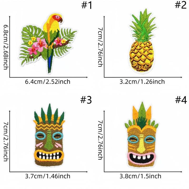 Summer Patches,beach Rainforest Patch,outdoor Nature Embroidered Patch ...