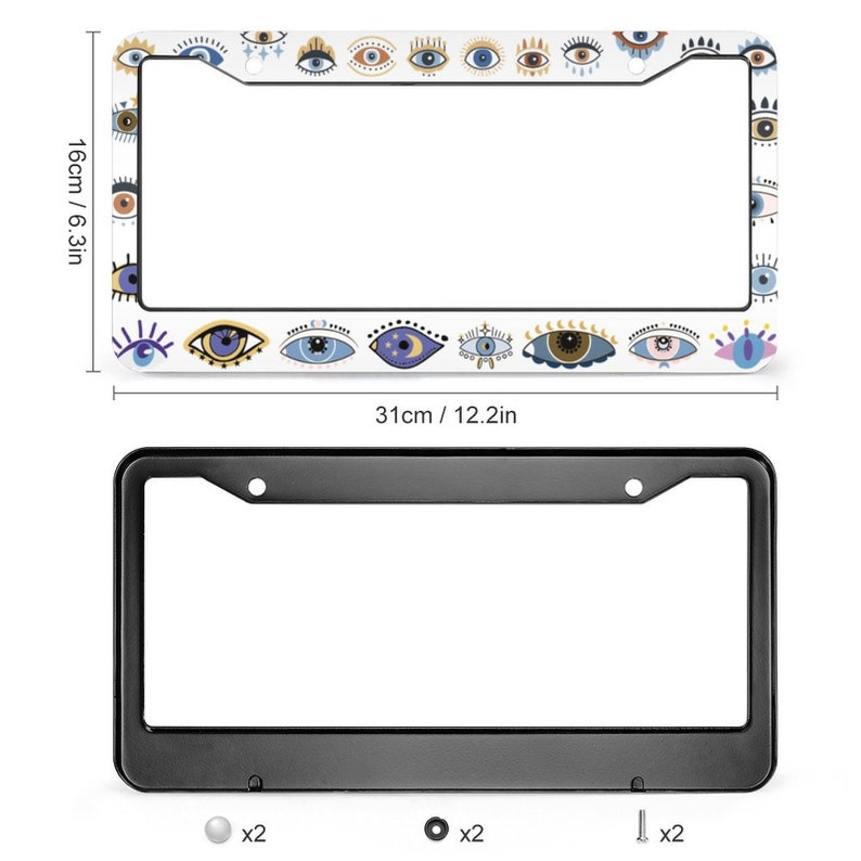 Colorful Eyes License Plate Frame Funny Eye License Plate - Etsy