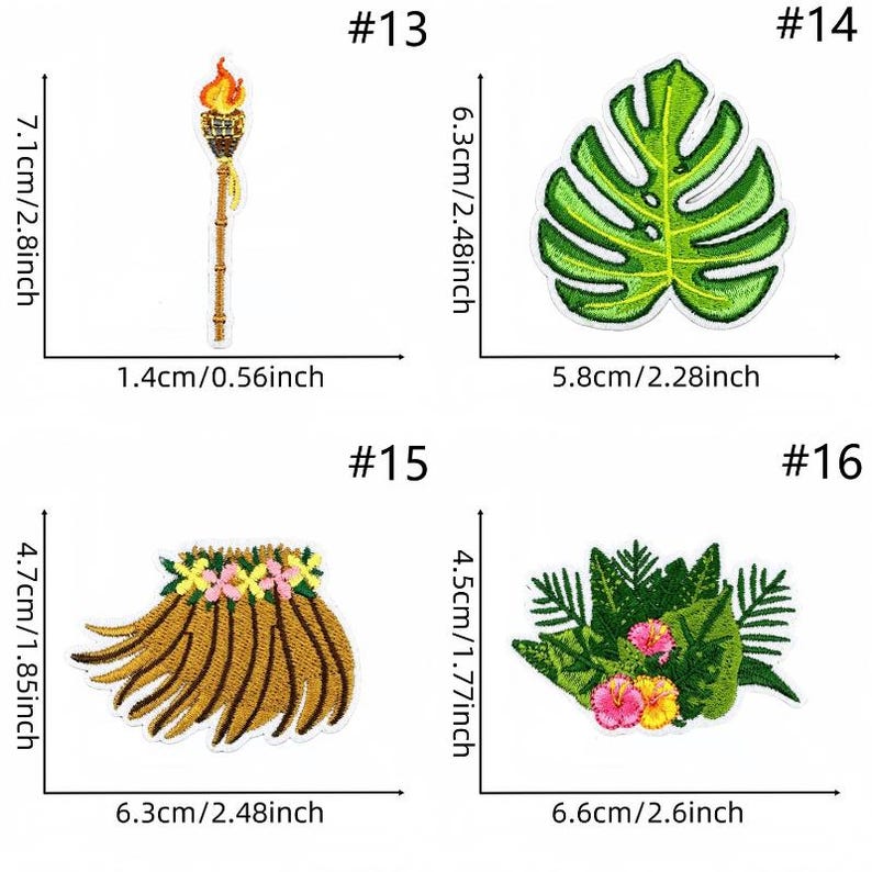 Summer Patches,beach Rainforest Patch,outdoor Nature Embroidered Patch ...