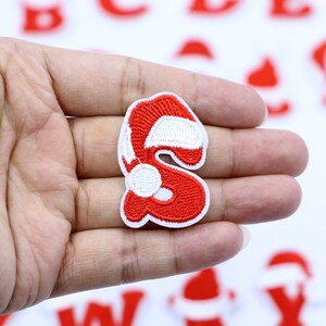 Xmas Hat Element Alphabet,christmas Letter Iron on Patch,holiday DIY ...