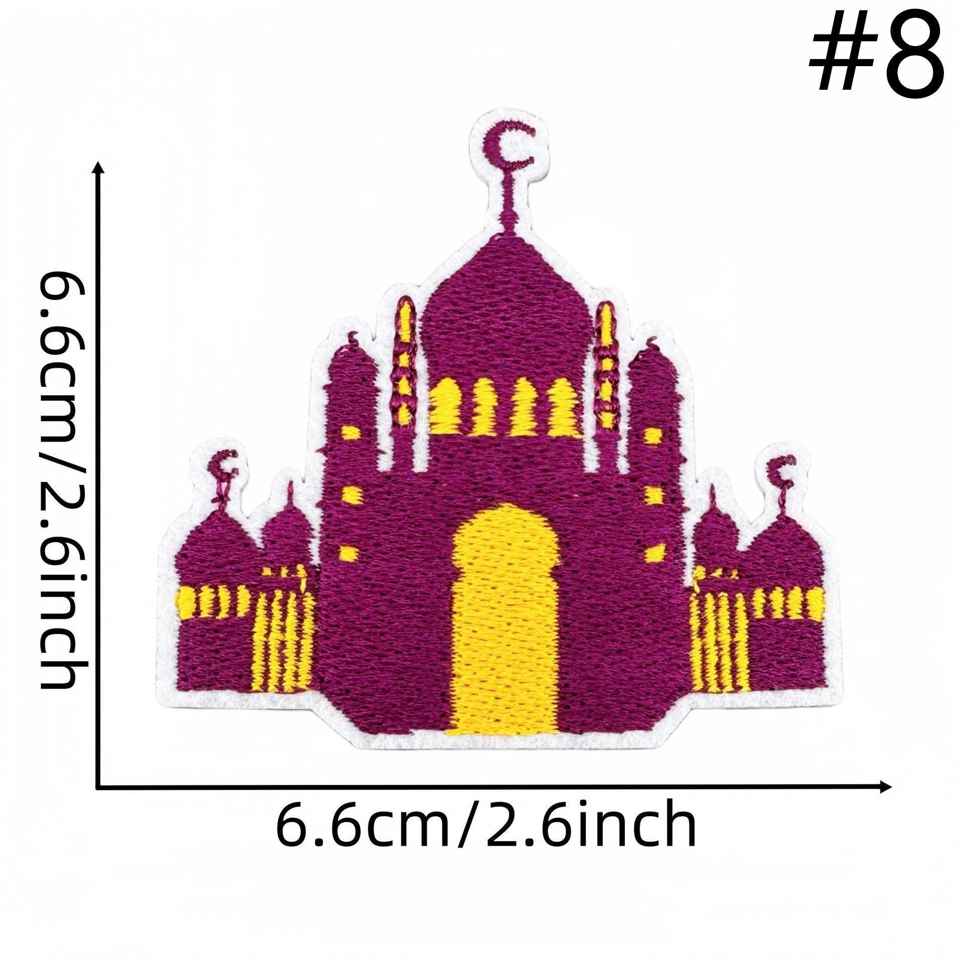 Crescent Moon Star Patch,castle Patch,embroidered Patches for Clothing ...