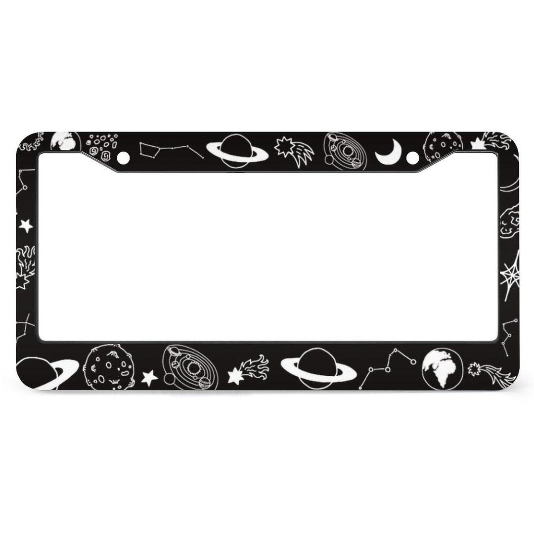Space License Plate Frame, Cute Universe Car Plate Holder, Personalized ...