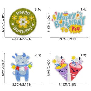 Happy Birthday Embroidered Patch,birthday Gift,iron on Patch - Etsy